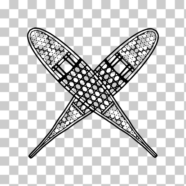 Free: SVG Crossed snowshoes - nohat.cc