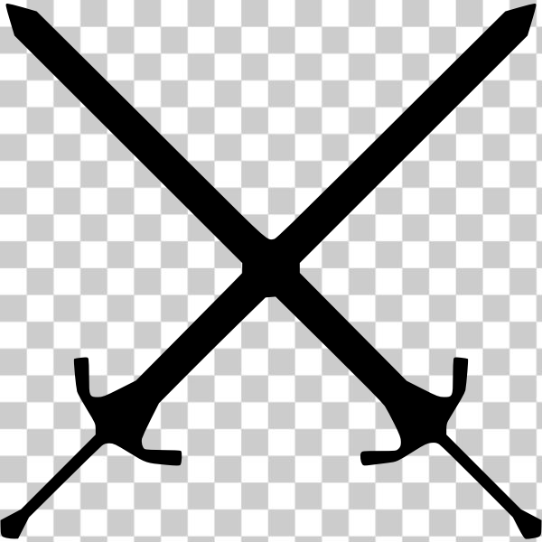 Free: SVG Crossed swords silhouette - nohat.cc