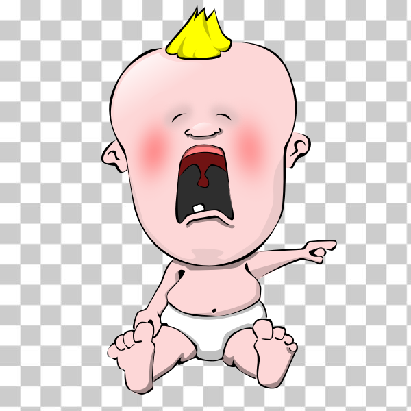 Free: SVG Crying Baby Vector Caricature - nohat.cc