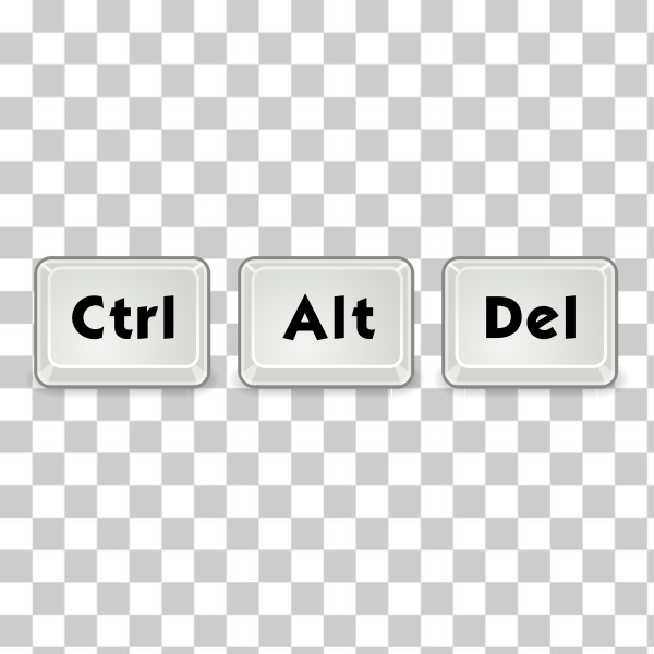 Free Svg Ctrlaltdelete Key Combination Vector Clip Art Nohat Cc