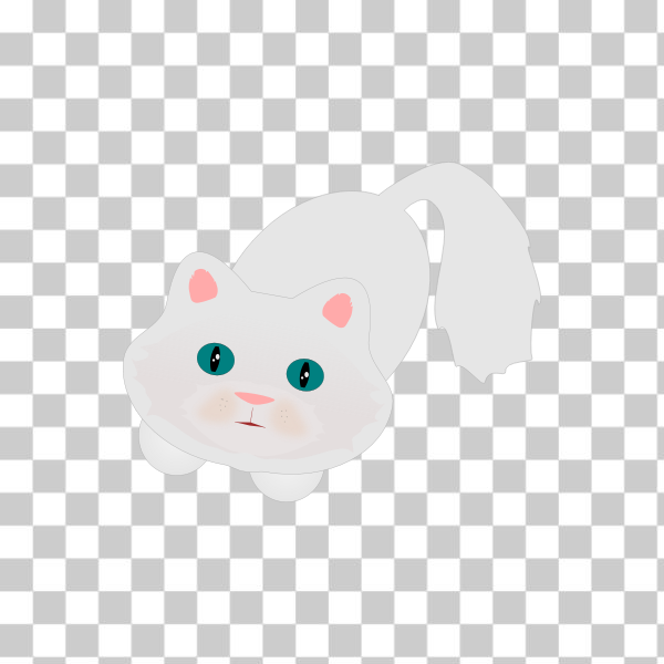 Free: SVG Cute fluffy cat vector graphics - nohat.cc
