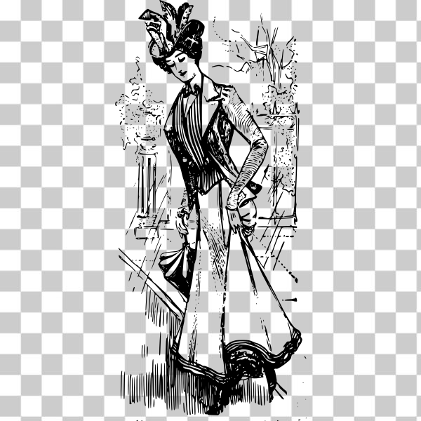 Free: SVG Dainty woman - nohat.cc