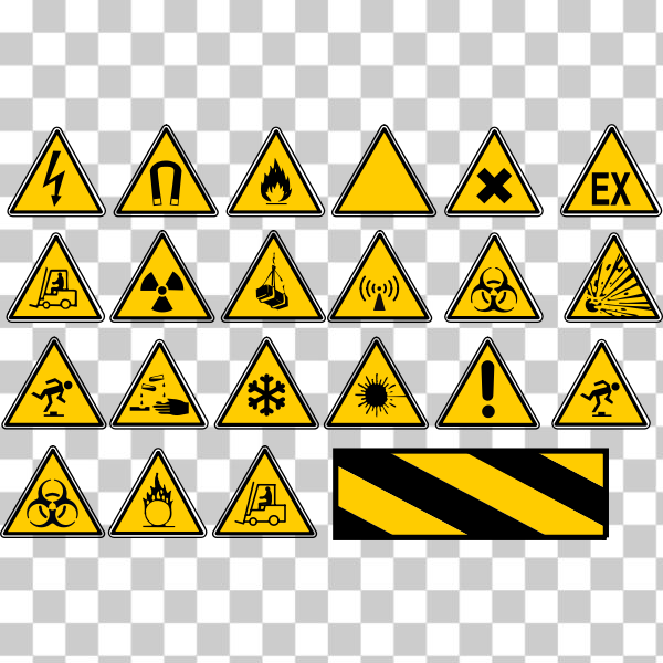 Free: SVG Danger warning signs slection vector graphics - nohat.cc