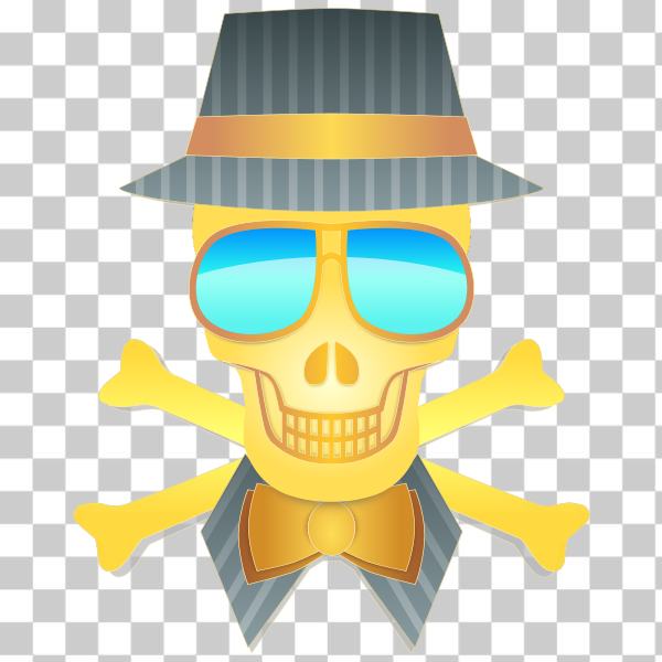 Free: SVG Dapper skull vector drawing - nohat.cc