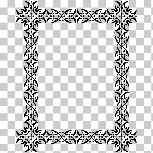 Free: SVG Decorative frame rectangular shape - nohat.cc