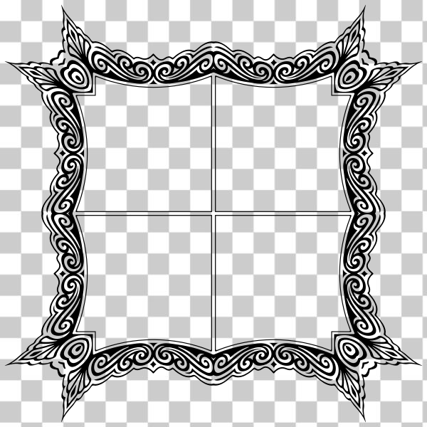 Free: SVG Decorative window frame - nohat.cc