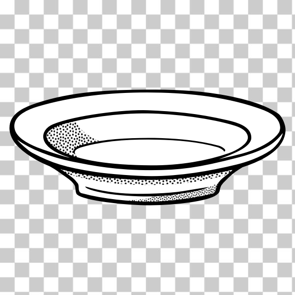 Free: SVG Deep plate line art vector drawing - nohat.cc