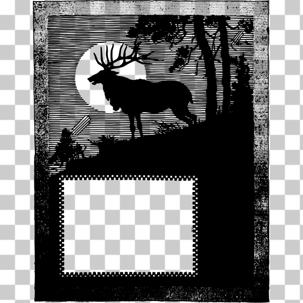 Free: SVG Deer frame - nohat.cc