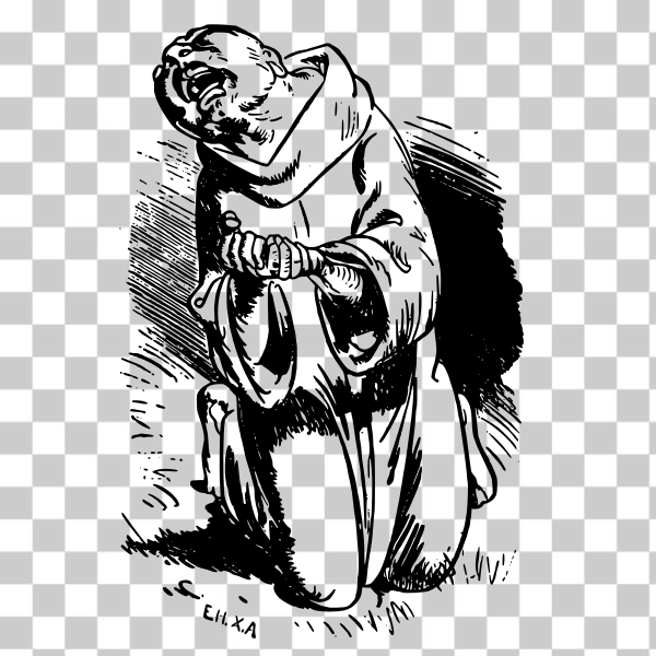 Free: SVG Desperate man on his knees vector clip art - nohat.cc