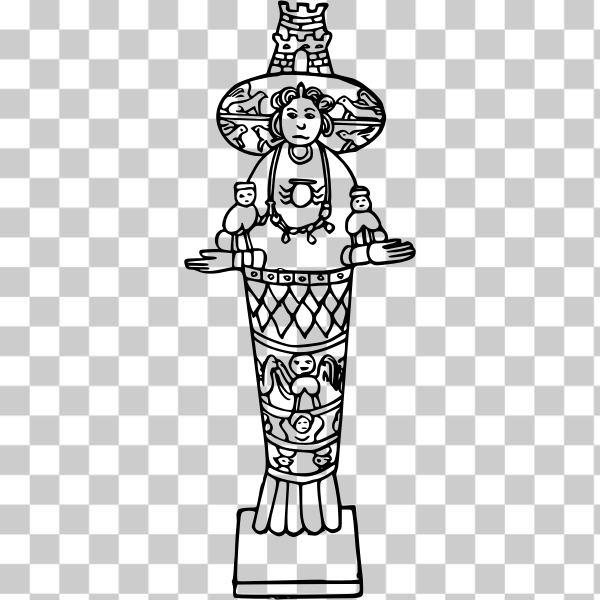 Free: SVG Diana of Ephesus drawing - nohat.cc