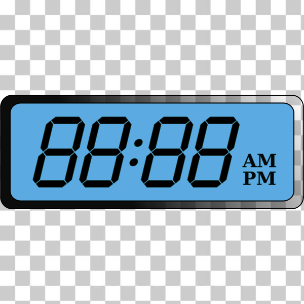 Free: SVG Digital LCD clock vector image - nohat.cc