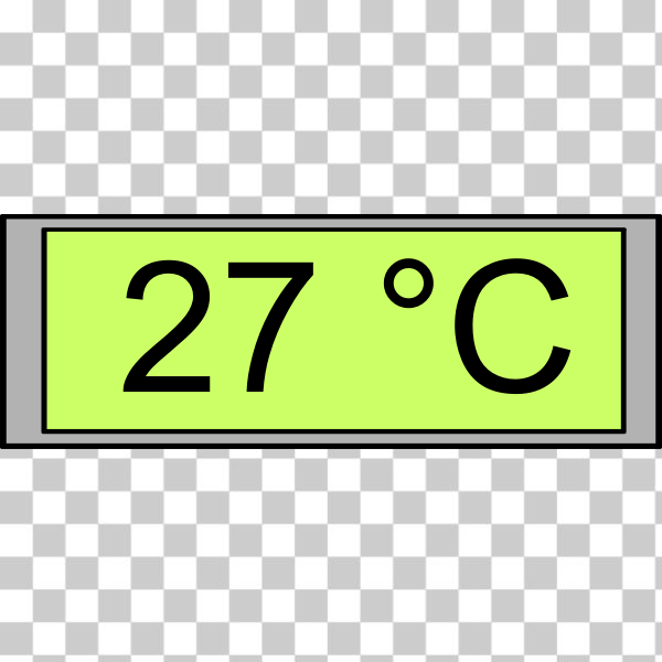 Free: SVG Digital temperature display quot27 degreesquot vector image ...