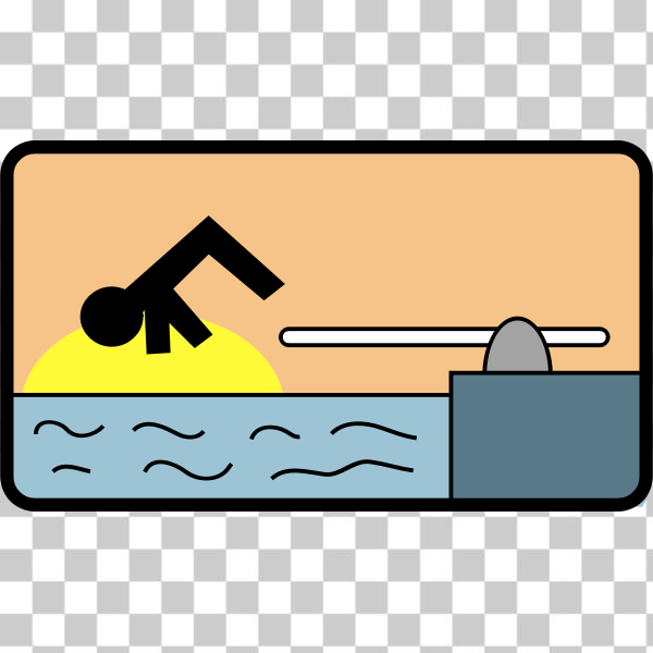 Free: SVG Diving man vector drawing - nohat.cc