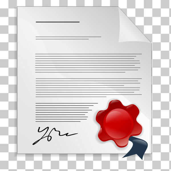 Free: SVG Document with signature and seal vector image - nohat.cc