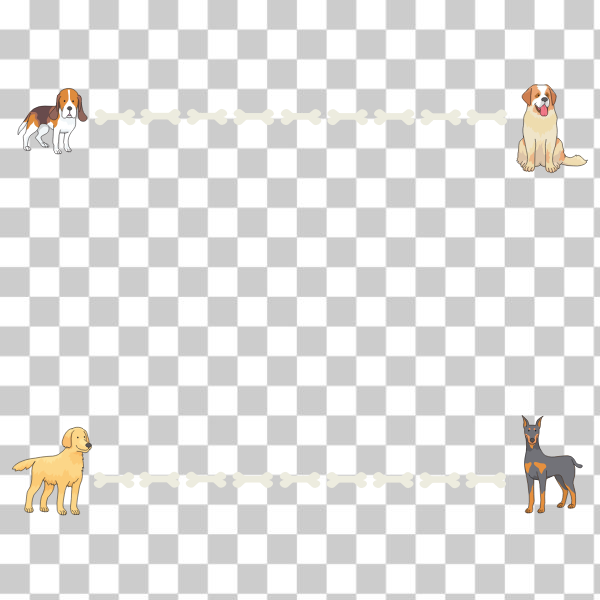 Free: SVG Dogs and bones frame - nohat.cc