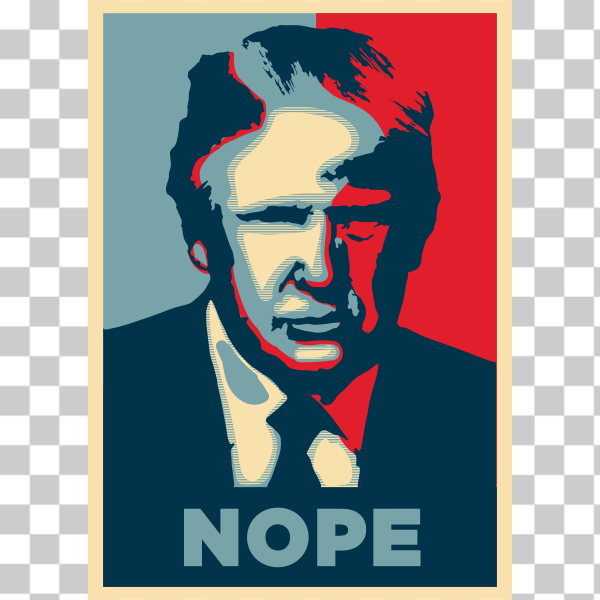 Free: SVG Donald Trump Nope Poster - nohat.cc