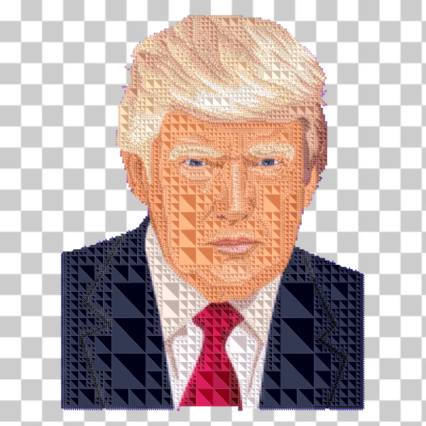 Free: SVG Donald Trump Portrait By Heblo Stylized Low Poly - nohat.cc