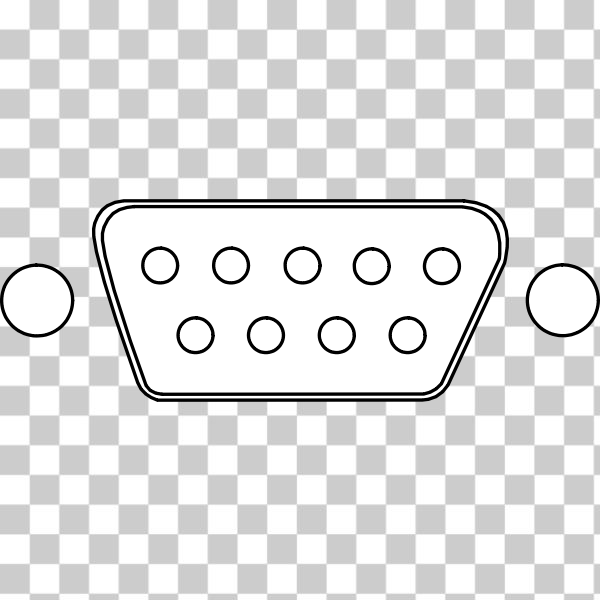 Free: SVG Drawing of serial connector DB-9 RS-232 - nohat.cc