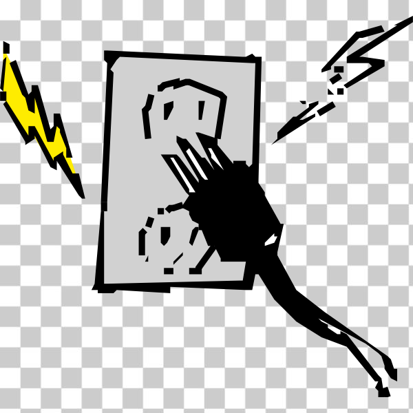 Free: SVG Electrical outlet and plug - nohat.cc