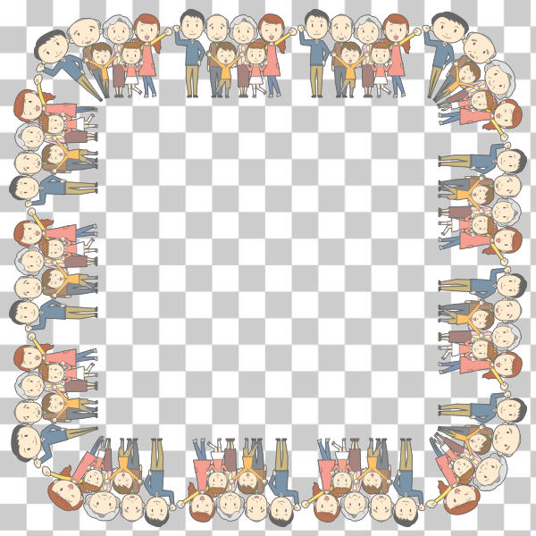 Free: SVG Family square frame - nohat.cc
