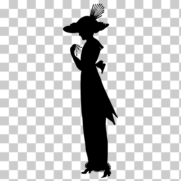 Free: SVG Fancy lady silhouette - nohat.cc