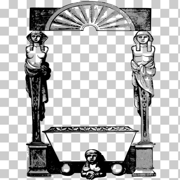 Free: SVG Faux Egyptian Frame - nohat.cc