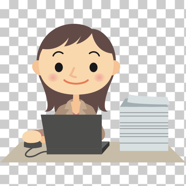 Free: SVG Female computer user - nohat.cc