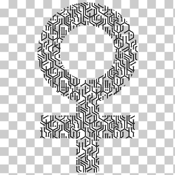 Free: SVG Female cyber symbol - nohat.cc