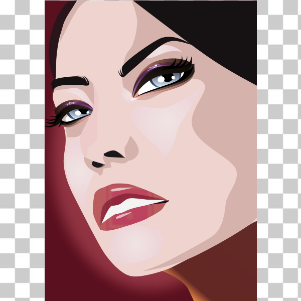 Free: SVG Female face portrait - nohat.cc