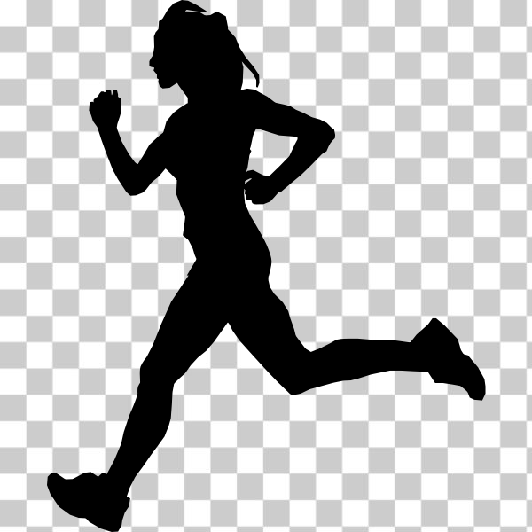 Free: SVG Female runner - nohat.cc