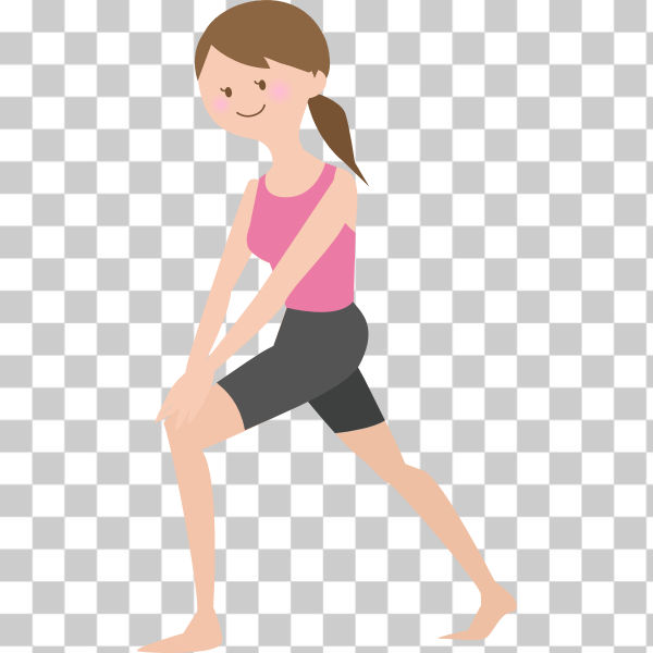 Free: SVG Female stretching vector image - nohat.cc