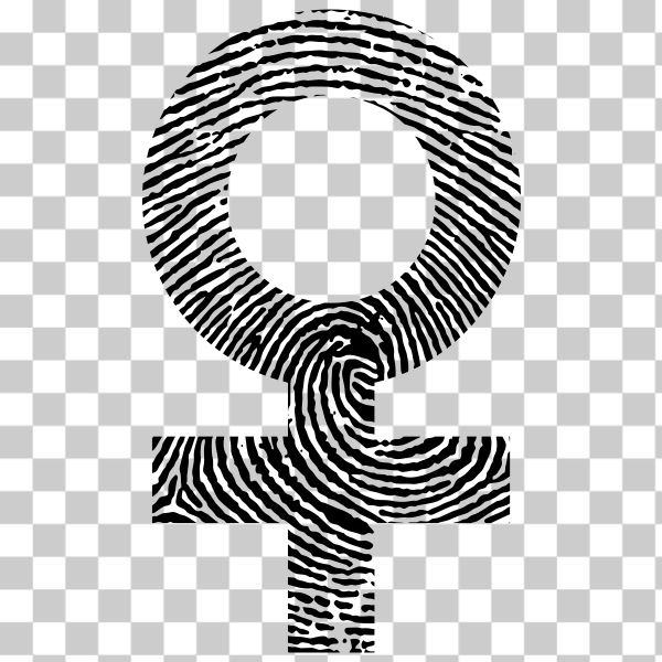 Free: SVG Female symbol fingerprint - nohat.cc