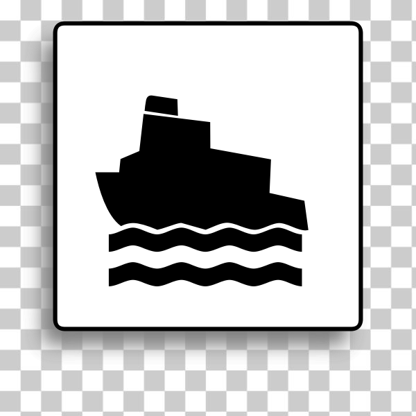 Free: SVG Ferry boat road sign vector image - nohat.cc