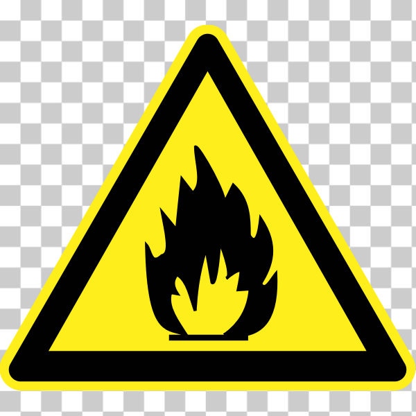 Free: SVG Fire hazard warning sign vector image - nohat.cc