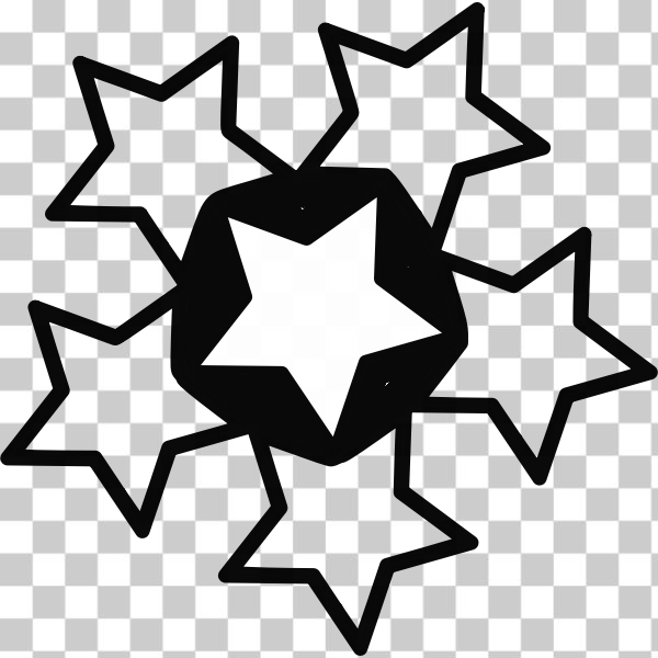 Free: SVG Five star shape - nohat.cc