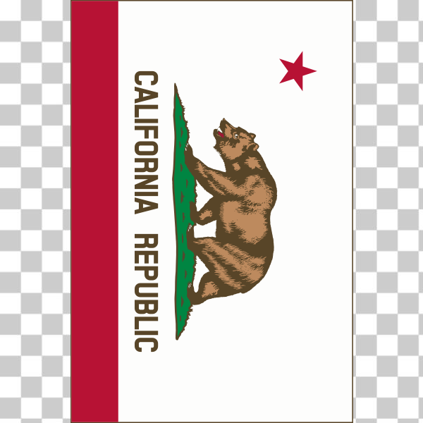 Free: SVG Flag of California Republic vertical vector image - nohat.cc