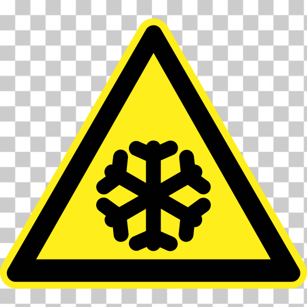 Free: SVG Freezing hazard warning sign vector image - nohat.cc