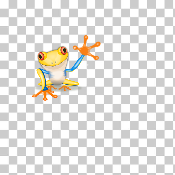 Free: SVG Frog saying hi - nohat.cc