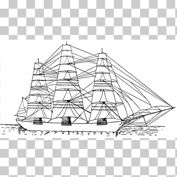 Free: SVG Fully rigged ship vector image - nohat.cc
