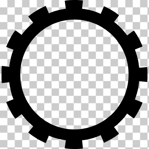 Free: SVG Gear shape vector design element - nohat.cc