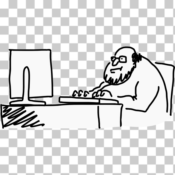 Free: SVG Geek in doodle style illustration - nohat.cc