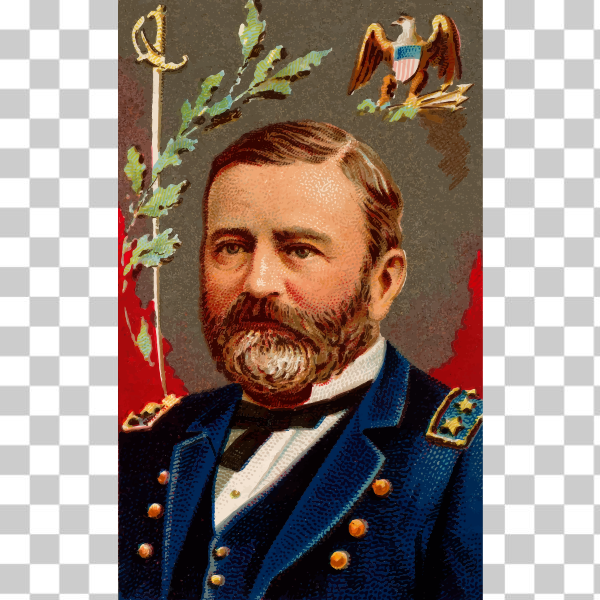Free: SVG General Grant vector portrait - nohat.cc
