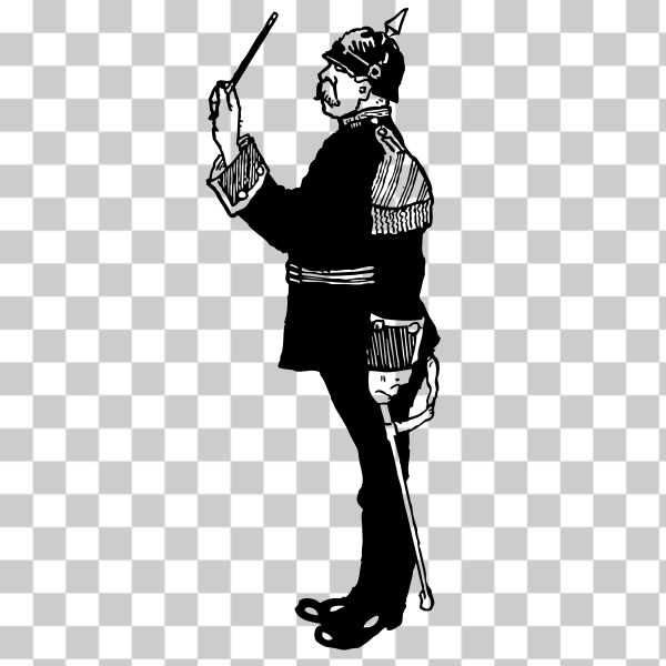 Free: SVG German military band conductor vector graphics - nohat.cc
