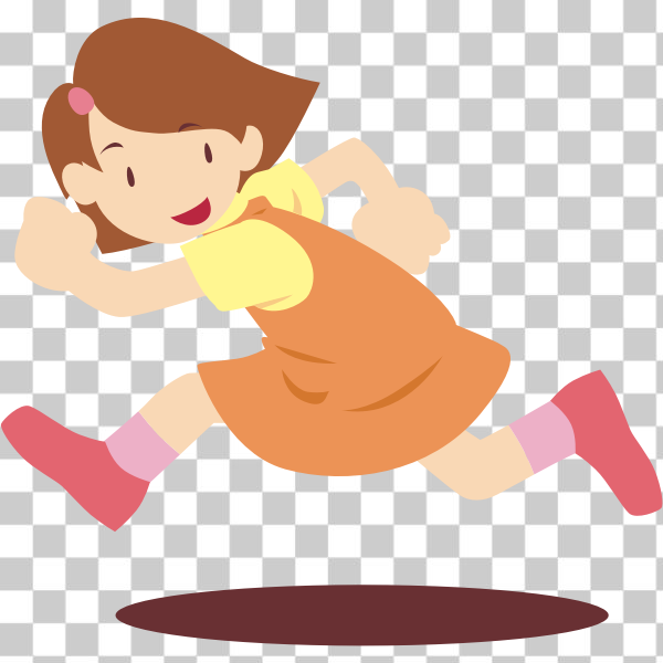 Free: SVG Girl running vector drawing - nohat.cc