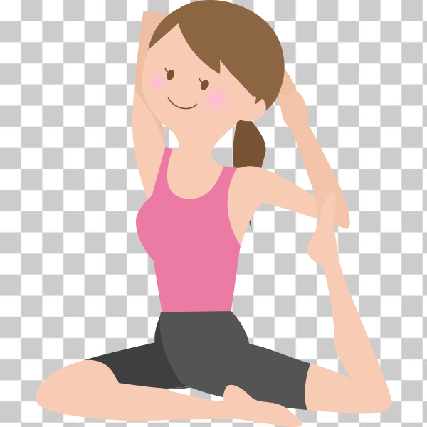 Free: SVG Girl stretching - nohat.cc