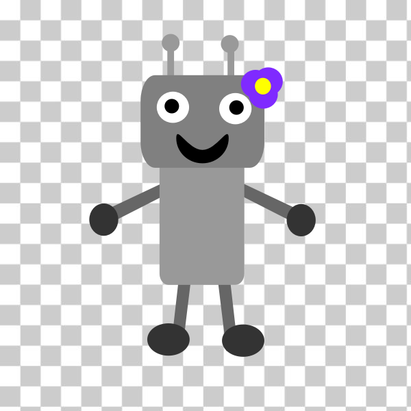 Free: SVG Girly robot vector image - nohat.cc