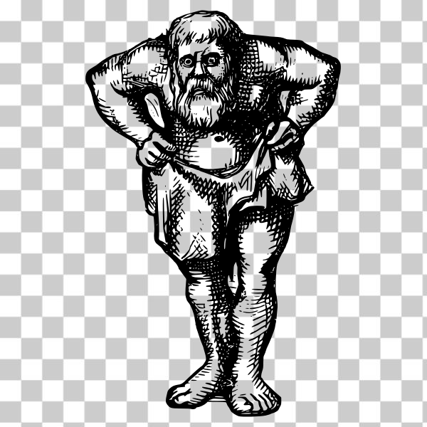 Free: SVG Greek God Atlas vector illustration - nohat.cc