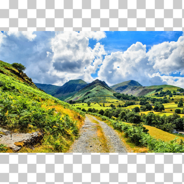 Free: SVG Green Rolling Hills Landscape - nohat.cc