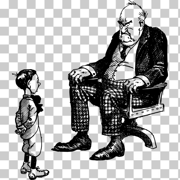 Free: SVG Grumpy old man and boy - nohat.cc