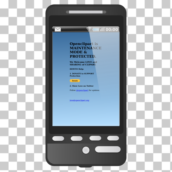 Free: SVG GSM touch screen phone vector image - nohat.cc